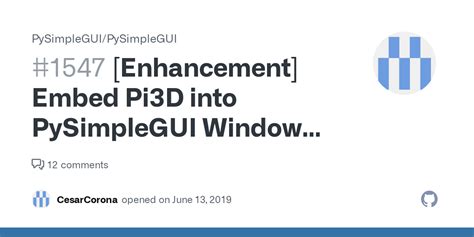 Enhancement Embed Pi D Into PySimpleGUI Window Like PyGame Issue PySimpleGUI