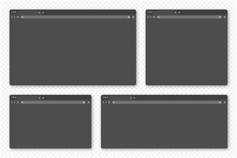 Premium Vector Blank Web Browser Window With Tab Toolbar And Search