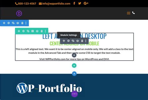 Center Align Text On Mobile View When Using Divi