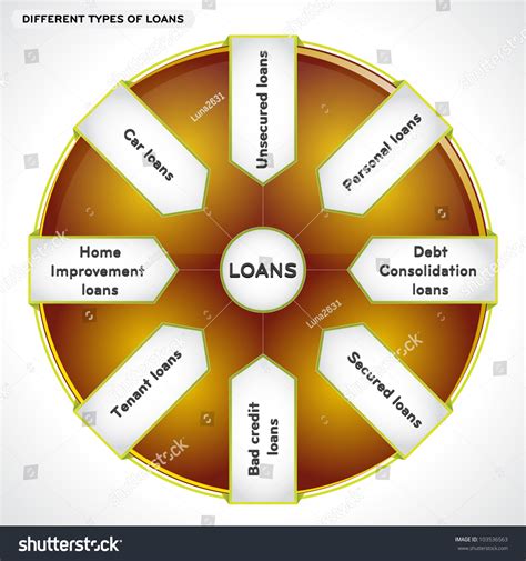 Diagram Illustrating Different Types Of Loans Stock Vector Illustration 103536563 Shutterstock