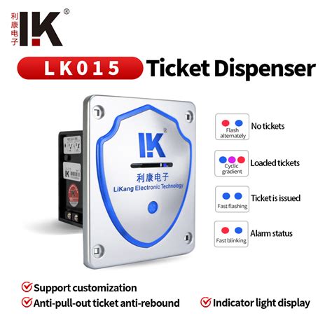 Lk015 Ticket Dispenser Customizable Indicator Panel Pattern Anti