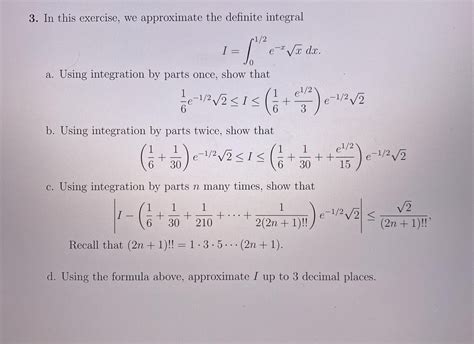Calc Ii I Know How To Find The Minimum Bound In Part A But Could Calc Ii I Know How To Find The Minimum Bound In Part A But Could