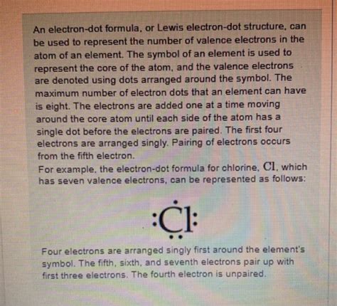 solved select the correct electron dot formulas draw the