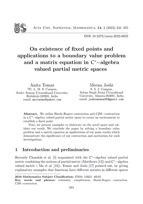 pdf on existence of fixed points and applications to a boundary value