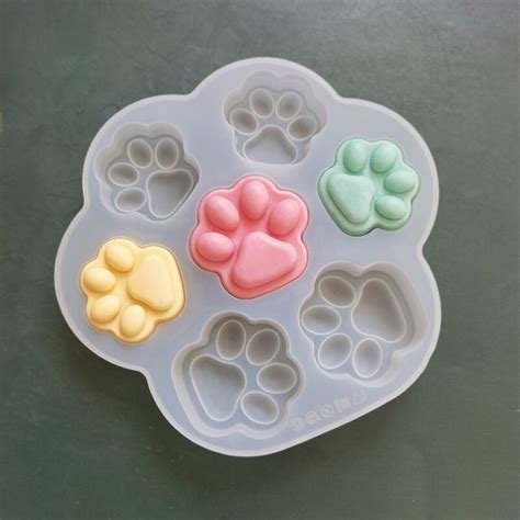 고양이 발 펜던트 실리콘 금형 키체인 펜던트 에폭시 수지 금형 Diy 에폭시 수지 제작 금형 보석 제작 크래스 주얼리 만들기