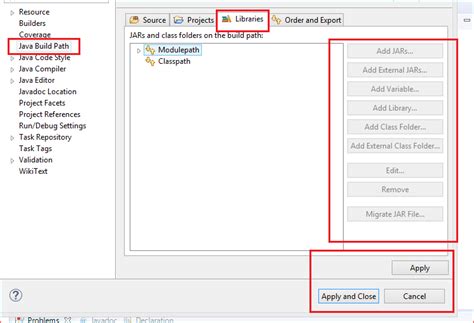 Jar Eclipse In The Libraries Tab All Buttons Are Disabled Stack