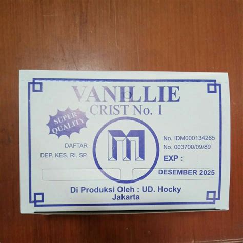 Jual Vanillie Sachet Crist 100scht Shopee Indonesia