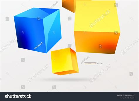 3d Cubes Vector Abstract Background Composition Stock Vector Royalty