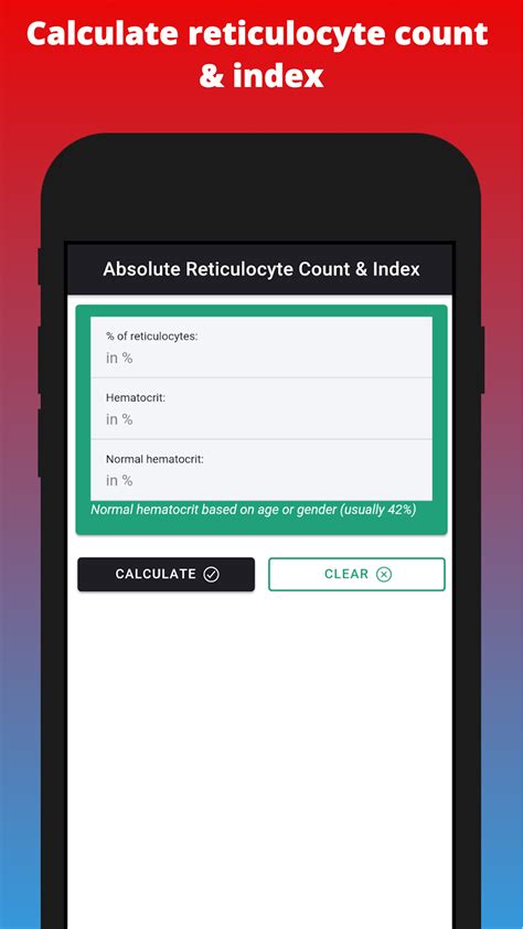 Absolute Reticulocyte Count Index For Anemia IMedical Apps