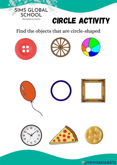 Circle Objects Worksheet Shapes Worksheet Kindergarten Shapes