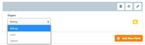dropdown menu field