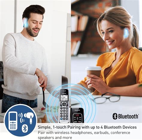 Buy Panasonic Cordless Phone System Bluetooth Pairing For Wireless Headphones And Smart Call