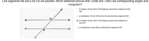 Answered Line Segments AB And Line CD Are Bartleby