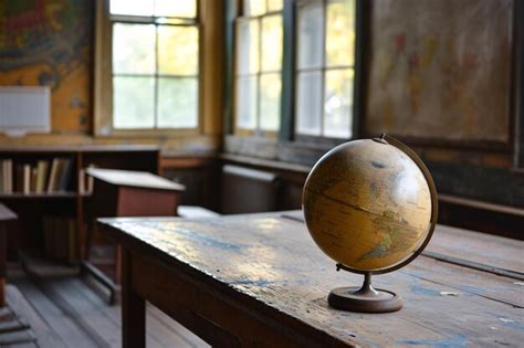 A Globe On A Table Premium Ai Generated Image