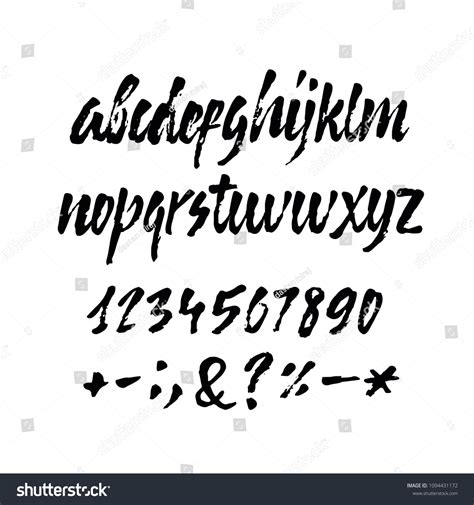 Hand Drawn Vector Alphabet Sans Serif Stock Vector Royalty Free 1094431172 Shutterstock