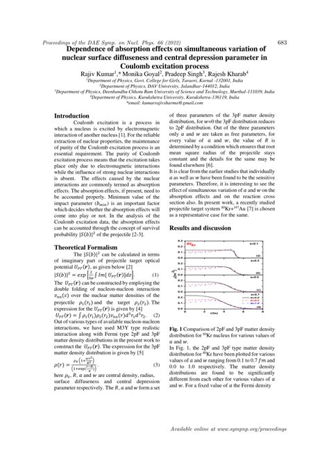 Pdf Dependence Of Absorption Effects On Simultaneous Variation Of