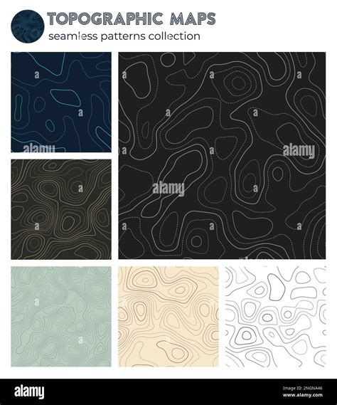 topographic maps appealing isoline patterns seamless design modern