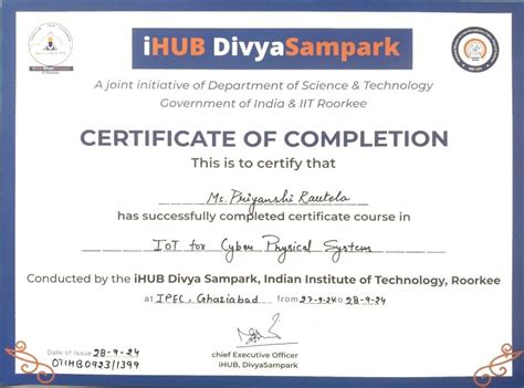 Priyanshi Rautela On Linkedin Iot Cyberphysicalsystems Innovation Learning Iitroorkee…