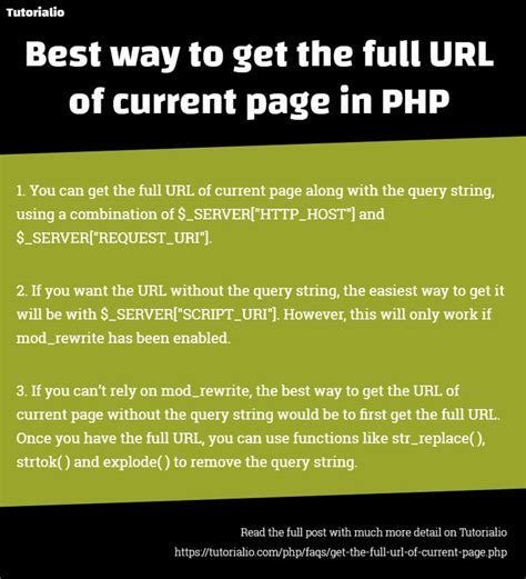 Best Way To Get The Full Of Current Page In PHP How To Get Php Current