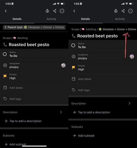 Include Parent Task Inside Breadcrumbs Mobile Task View 3 0 Voters ClickUp