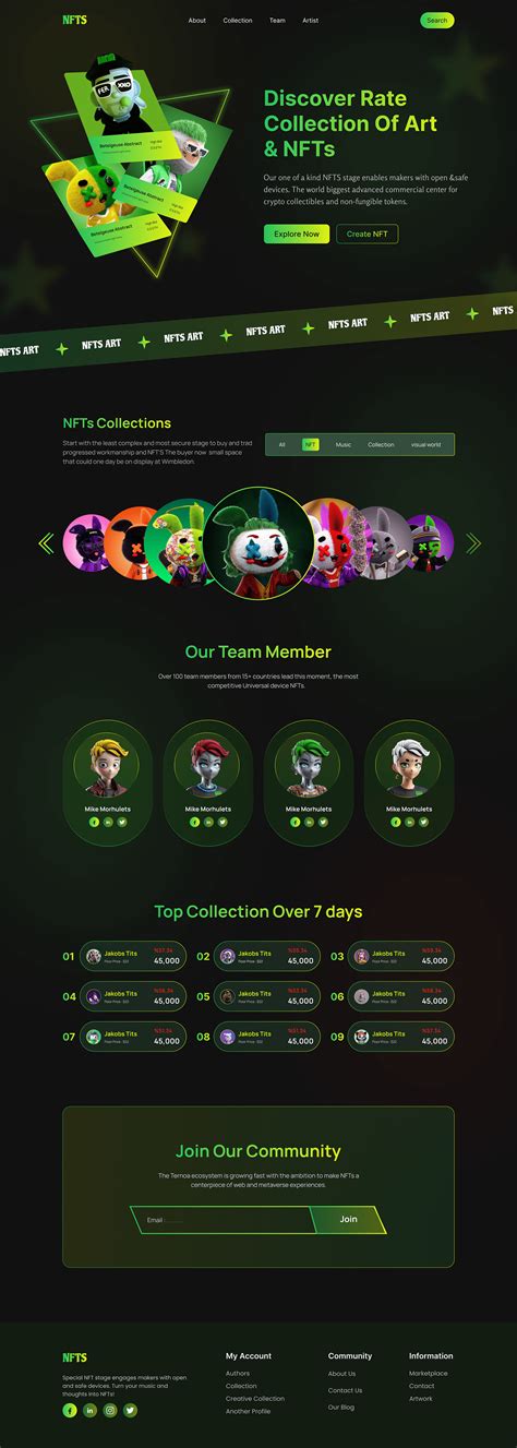 Nft Landing Page Design Behance