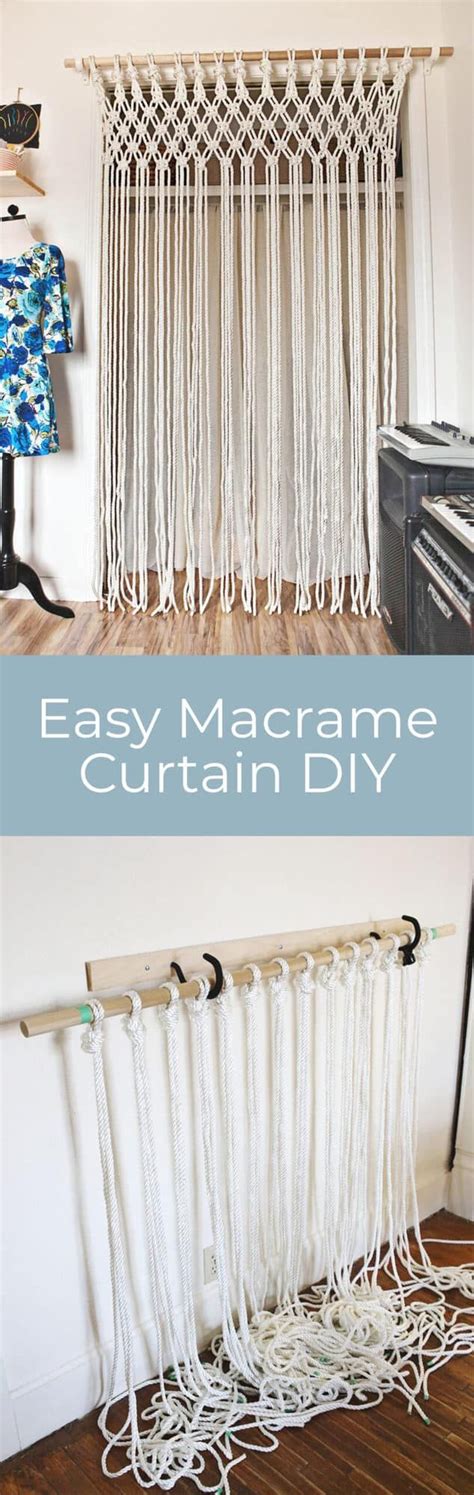 DIY Macrame Curtain Tutorial Easy Home Decor Project