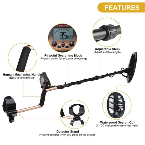 FS2 Metal Detector High Sensitivity Treasure Finder Precise Locator ...