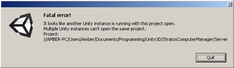 Fatal Error When Opening Unity Questions Answers Unity Discussions