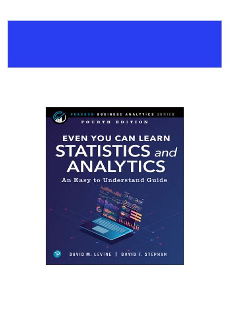Instant Ebooks Textbook Even You Can Learn Statistics And Analytics An