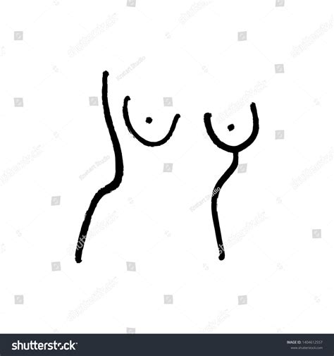 Nude Art Line Drawing Naked Body Stock Vector Royalty Free Shutterstock