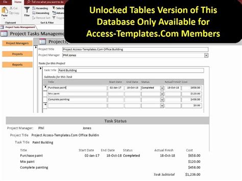 Ms Access Project Management Template Beautiful Microsoft Access Project And Task Management