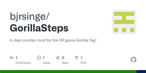 GitHub Bjrsinge GorillaSteps A Step Counter Mod For The VR Game Gorilla Tag