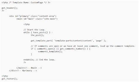 How To Create A Custom Page Template In A Wordpress Theme Cloudpages