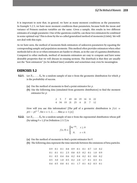 Point Estimation Exercises Pdf Bias Of An Estimator Estimator