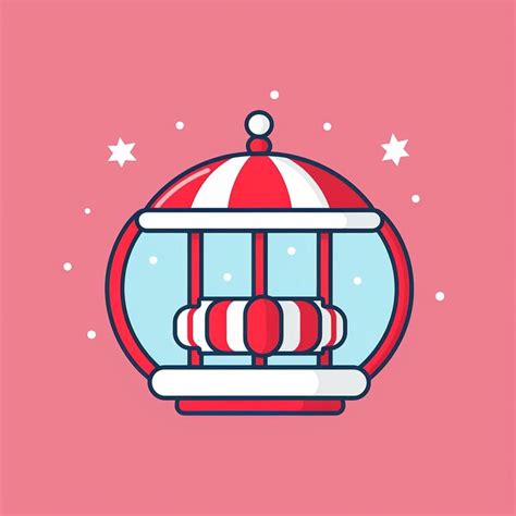 Premium Ai Image Candycanecarouselmodernlineiconvector