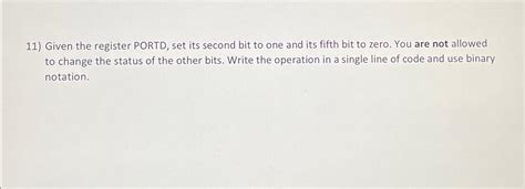 solved given the register portd set its second bit to one