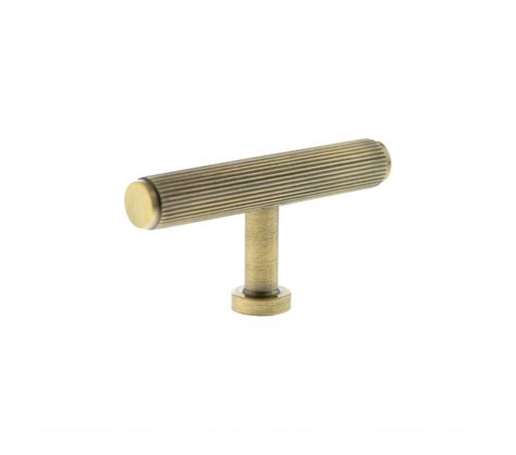 Millhouse Brass Mhcl1675ab Battersea Linear T Bar Cabinet Knob 75mm