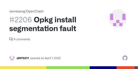 Opkg Install Segmentation Fault Issue Vernesong OpenClash GitHub