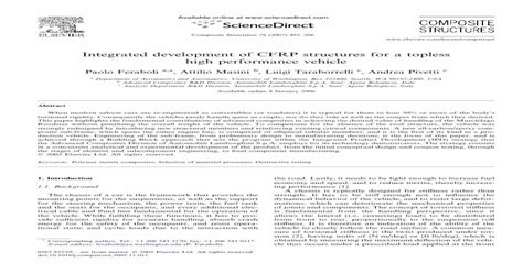 Pdf Integrated Development Of Cfrp Structures For A Topless