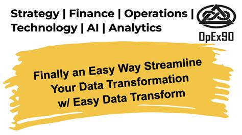 Finally An Easy Way To Streamline Your Data Transformation With Easy Data Transform