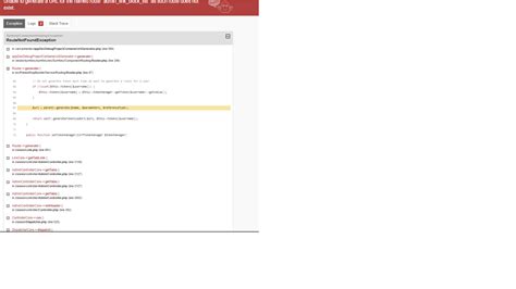 erreur unable to generate a url for the named route admin link block