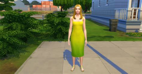 My Sim Emily In Her Lime Green Dress By Longdressobsessed On Deviantart