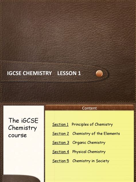 Igcse Chemistry Section 1 Lesson 1 Pdf Atoms Isotope