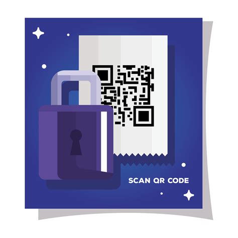 Qr Code Paper And Padlock Vector Design 4627846 Vector Art At Vecteezy