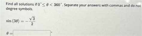 Answered Find All Solutions If 0 0 360 Separate Your Answers With