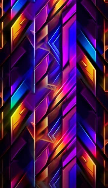 Premium Ai Image A Close Up Of A Colorful Abstract Pattern With A Diagonal Design Generative Ai
