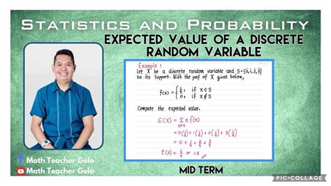 Statistics & Probability | EXPECTED VALUE OF A DISCRETE RANDOM VARIABLE - YouTube