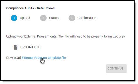 download the template for an external program intouchintelligence