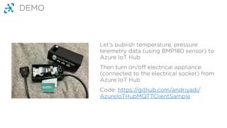 Azure Iot Hub Minutes Intro Demo Ppt