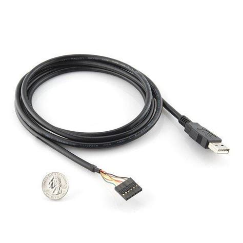 usb uart ftdi 5v keitiklis su 1 9m usb laidu sparkfun dev 09718